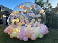 China factory wholesale price bubble house with balloons Wedding Party  bouncy double bubble house for sale