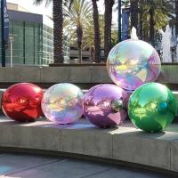 China customized inflatable Christmas decoration big hanging glass mirror ball christmas mirror balls for sale