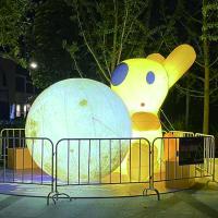 China Inflatable moon inflatable decorations inflatable balloon with LED lighting inside Party Balloon for Concert Decorations for sale
