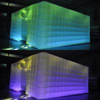 China LED Light Inflatable Advertising Balloons Inflatable Air Cube Tent For Rental for sale
