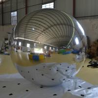 China Party Inflatable Advertising Balloons Round Inflatable Mirror Balloon Silver for sale