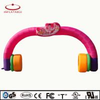 China Promotion UV Printing Logo Printed Oxford Custom Inflatable Arch Giant Inflatable Arches with LED light for sale