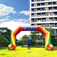 China Factory Wholesale Customized Logo Brand Five Sides Inflatable Arch Cheap Rainbow Inflatable Arch for Events for sale
