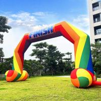 China Factory Wholesale Customized Logo Brand Five Sides Inflatable Arch Cheap Rainbow Inflatable Arch for Events for sale