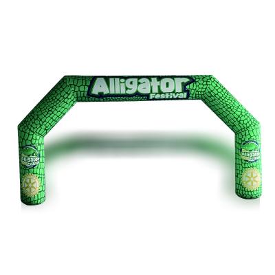 China outdoor run gingerbread candy rainbow pencil blow up event entrance inflatable advertising arches with led light water sprinkler for sale