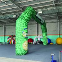 China outdoor run gingerbread candy rainbow pencil blow up event entrance inflatable advertising arches with led light water sprinkler for sale
