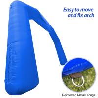 China Blue 20ft Inflatable Archway Event Arch Entrance Finish Line Inflatable Race Advertising Arch for Marathon for sale
