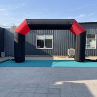 China Colorful advertising arch inflatable full printing color gantry crane  inflatable gate for sale