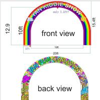 China Tianyili factory wholesale price PVC material CE approved blower customized logo size inflatable arch for sale