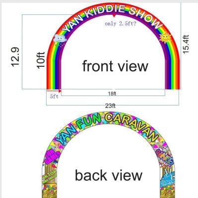 China Tianyili factory wholesale price PVC material CE approved blower customized logo size inflatable arch for sale