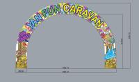 China Tianyili factory wholesale price PVC material CE approved blower customized logo size inflatable arch for sale