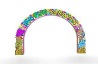 China Tianyili factory wholesale price PVC material CE approved blower customized logo size inflatable arch for sale
