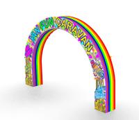 China Tianyili factory wholesale price PVC material CE approved blower customized logo size inflatable arch for sale