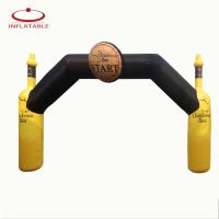 China New Design outdoor round advertising inflatable arch with verlcro logo printing for sport event brand promotion for sale