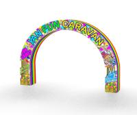 China factory wholesale price oxford cloth hot printing advertising decoration inflatable arch for sale
