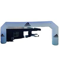China Giant Rainbow Inflatable Finish Arch For Marathon With Balloon for sale
