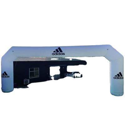China Giant Rainbow Inflatable Finish Arch For Marathon With Balloon for sale