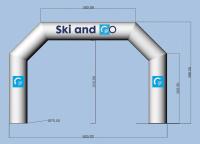 China Colorful Advertising Entrance Inflatable Finish Arch For Event for sale