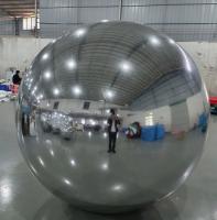 China PVC Sphere Inflatable Mirror Ball Floating Silver Holiday Nightclub for sale