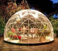 China The PVC canvas transparent Weatherproof Cover Garden Igloo Greenhouse 360 Dome tent for sale
