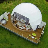 China New Design outdoor luxury camping PVC living room glamping dome resort tent hotel for sale