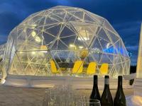 China New Design 4 to 10 people 850g PVC Fabric Glamping Dome Room Luxury Tents for sale