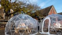 China New Design 4 to 10 people 850g PVC Fabric Glamping Dome Room Luxury Tents for sale