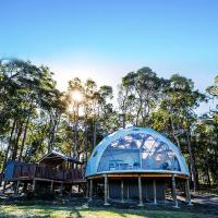 China Outdoor luxury 8m Diameter waterproof canopy safari glamping resort round hotel geodesic dome tent for sale