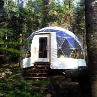 China Outdoor luxury 8m Diameter waterproof canopy safari glamping resort round hotel geodesic dome tent for sale