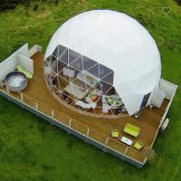China large outdoor luxury waterproof glamping 6m geodesic dome tent hotel for sale
