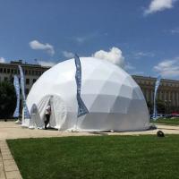 China Custom Galvanized steel poles PVC glamping Geodesic Dome Tent House for sale