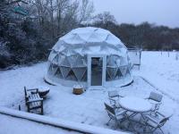 China White Outdoor Inflatable Camping Geodesic Dome Tent Waterproof PVC Prefab for sale
