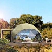China White Outdoor Inflatable Camping Geodesic Dome Tent Waterproof PVC Prefab for sale