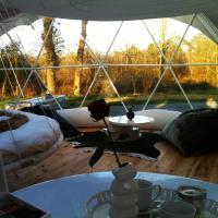 China Luxury Inflatable Dome Tent Decoration Transparent Warm Glass Dome Tent for sale