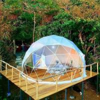 China Camping 4 Season Geodesic Tent Dome House Inflatable Transparent for sale