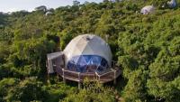 China Outdoor Waterproof Inflatable Dome Tent Hotel Modular Tent With Bathroom for sale