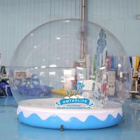China Blue Inflatable Bubble House With Jumping Pvc Transparent For Outdoor Party for sale