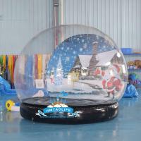 China Blue Inflatable Bubble House With Jumping Pvc Transparent For Outdoor Party for sale