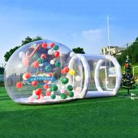 China White Bounce House With Bubbles Playing Jumping Transparent for sale
