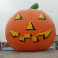 China Outdoor Parade Inflatable Helium Pumpkin Balloon For Halloween Inflatable Festival Flying Balloon for sale