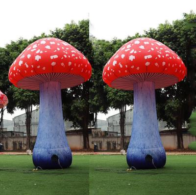 China Personalized 4 Meters Height Inflatable Lighting Mushroom Model For Event Display LED Mushroom Flower for sale