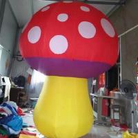 China Personalized 4 Meters Height Inflatable Lighting Mushroom Model For Event Display LED Mushroom Flower for sale