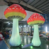 China Personalized 4 Meters Height Inflatable Lighting Mushroom Model For Event Display LED Mushroom Flower for sale