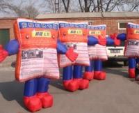 China Giant Inflatable Sports Mascots Advertising 3D Cartoon Oxford Material for sale