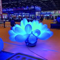 China Wedding Decoration Inflatable LED Light Colorful Large Inflatable Flowers for sale