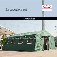 China High Quality Outdoor Camping Green Inflatable National Grid Power Fire Disaster Relief Tent for sale