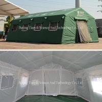 China OEM/ODM Large Convenient High Quality Outdoor Camping Green Inflatable Tent Relief Waterproof Oxford Tent for sale