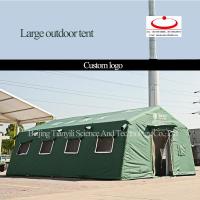 China OEM/ODM Large Convenient High Quality Outdoor Camping Green Inflatable Tent Relief Waterproof Oxford Tent for sale