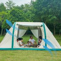 China Hot Four-season 10 person Winter Waterproof Outdoor Luxury Hotel Desert Pop Up Air Tent Inflatable Camping Tent for 8 person for sale