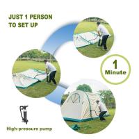 China Hot Four-season 10 person Winter Waterproof Outdoor Luxury Hotel Desert Pop Up Air Tent Inflatable Camping Tent for 8 person for sale